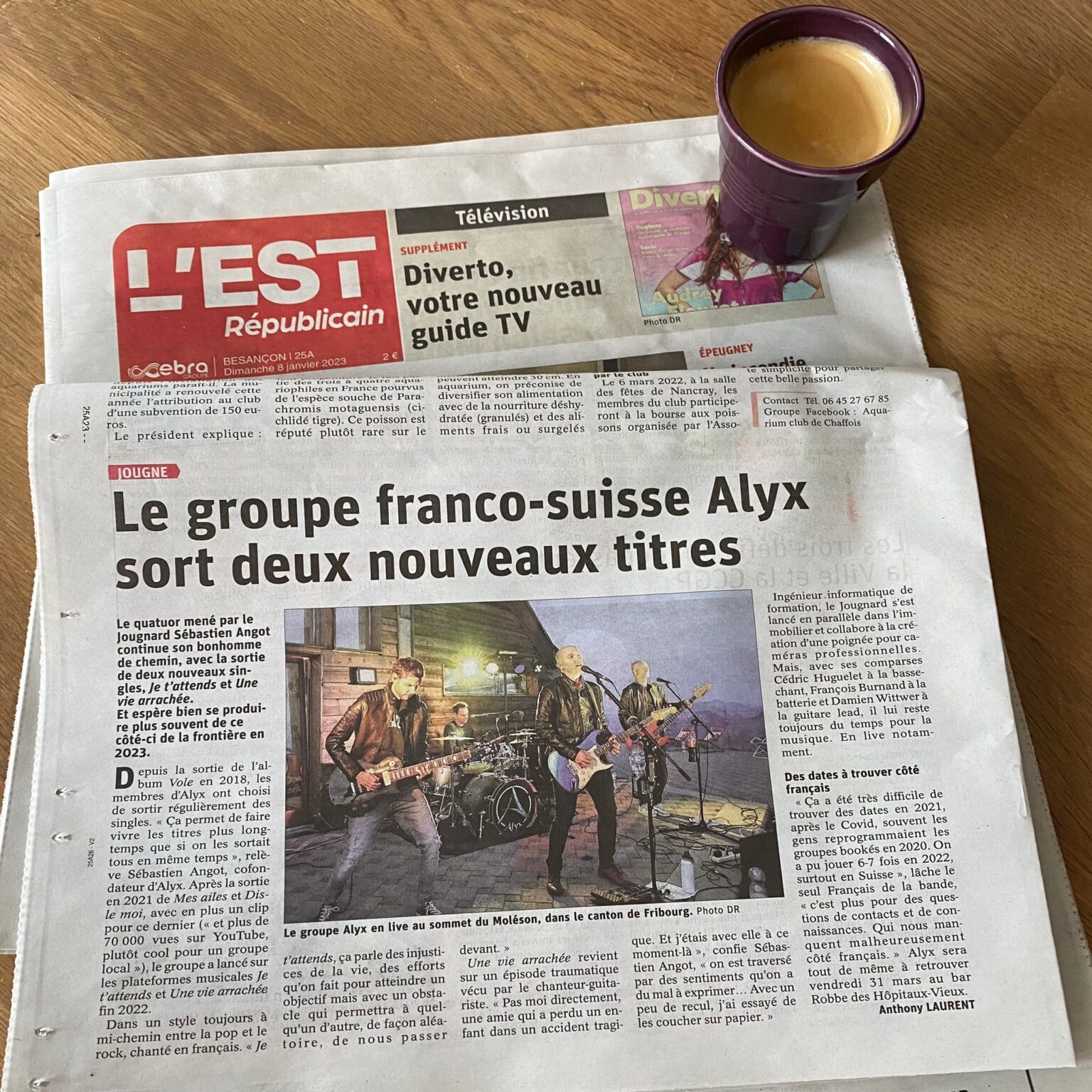 L'Est Républicain parle du nouveau single pop rock de ALYX